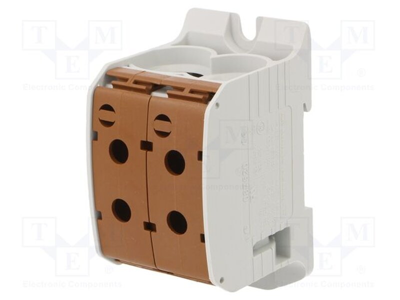 81102015 Splice terminal: rail; STB; 232A; 1kV; screw terminal; brown ...