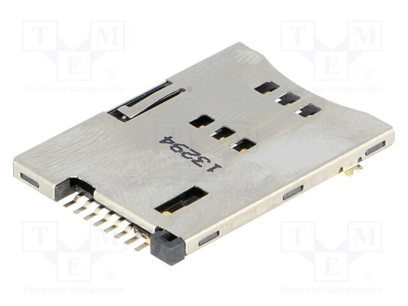 47553-1001 Connector: for cards; SIM; push-push; SMT; gold-plated; PIN ...