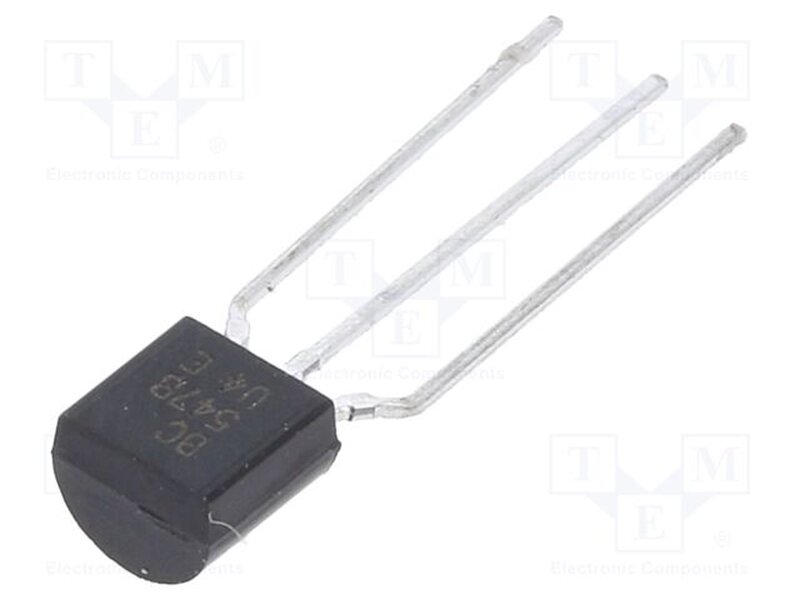 BC547B Transistor: NPN; bipolar; 45V; 0.1A; 500mW; TO92 • Prekės • Pradžia