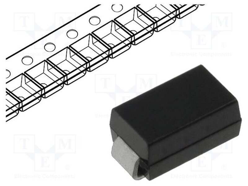 SS16 Diode: Schottky rectifying; SMA-W; SMD; 60V; 1A; reel,tape ...