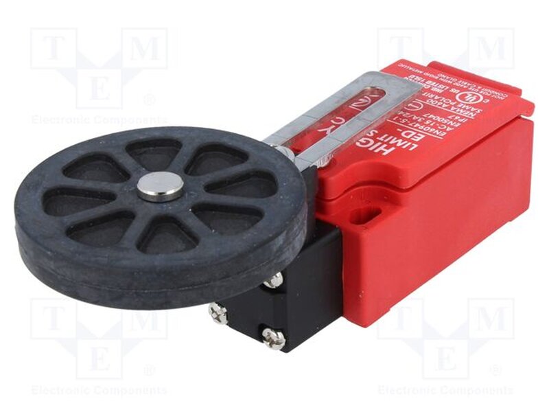 ED-1-1-27 Limit switch; adjustable lever R 31-65mm, rubber rollerØ50mm ...