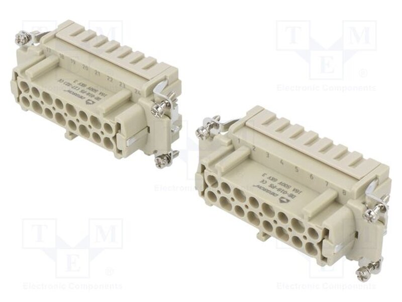 DE-032-FS Connector: HDC; contact insert; female; DE; PIN: 32; 32+PE ...