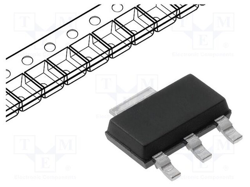BCP5616TA Transistor: NPN; bipolar; 80V; 1A; 2W; SOT223 • Prekės • Pradžia