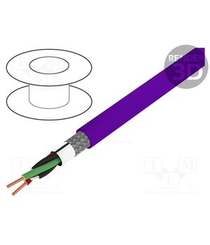 EB0010 Wire; BiT Profibus PA; 1x2x1mm; wire; Cu; Insulation: PVC; black ...