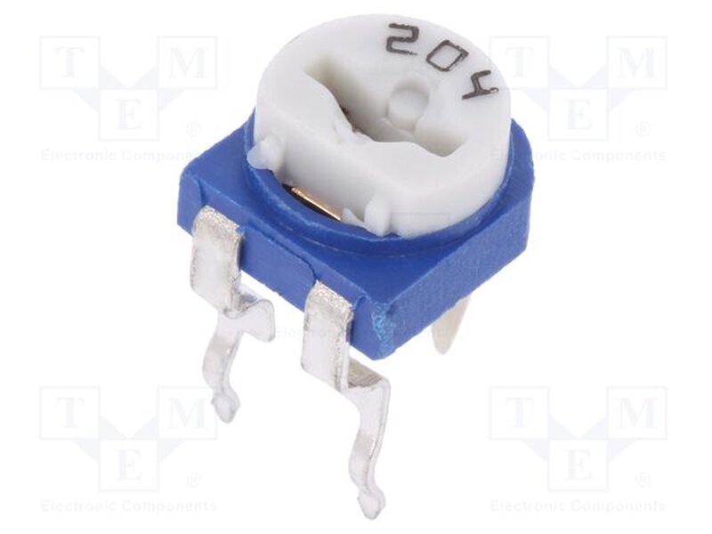 RKT6V-200K Potentiometer: mounting; single turn,horizontal; 200kΩ ...