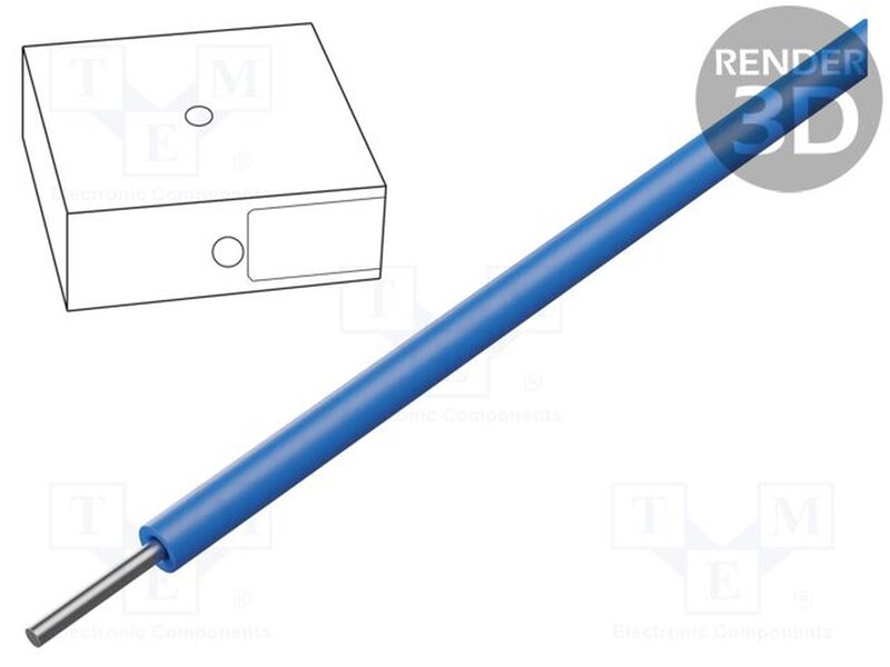 46603 Wire; SiD; 1x1.5mm2; wire; Cu; silicone; blue; -60÷180°C; 300V ...