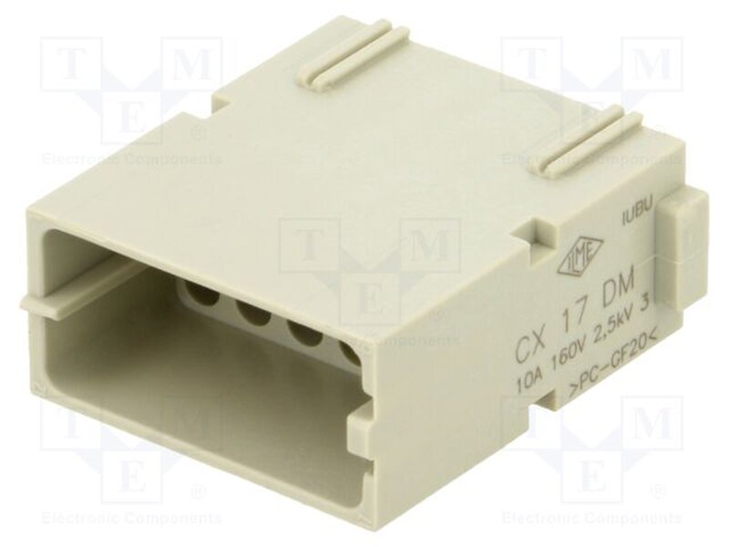 CX 17 DM Connector: HDC; contact insert; male; MIXO; PIN: 17; 10A; 250V ...