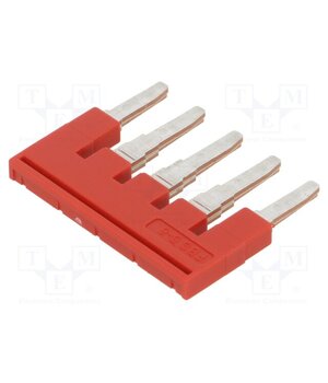 3030349 Comb bridge; red; terminals: 5; 6mm • Prekės • Pradžia