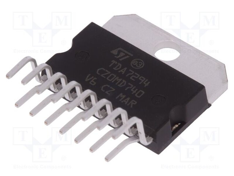 TDA7294V IC: audio amplifier; Pout: 100W; 10÷40VDC; Ch: 1; Amp.class ...